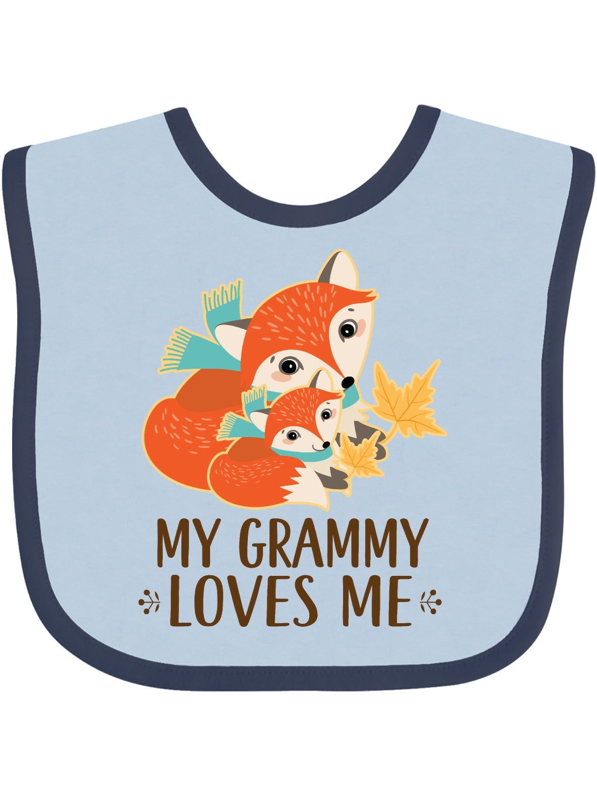 Inktastic My Grammy Loves Me Fox Boys or Girls Baby Bib - Walmart.com