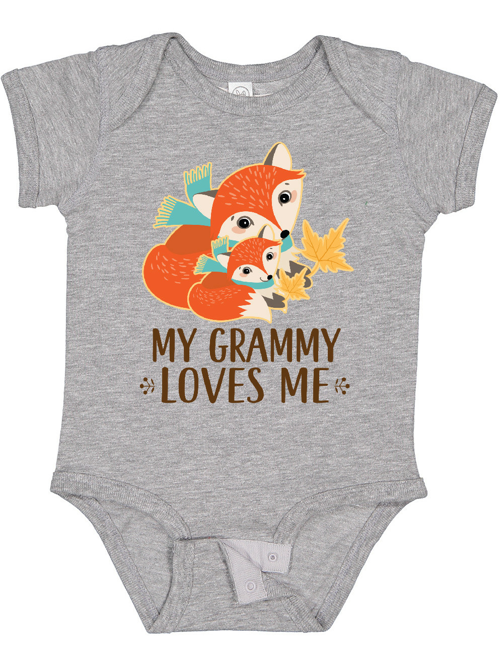 Inktastic My Grammy Loves Me Fox Boys or Girls Baby Bodysuit - Walmart.com