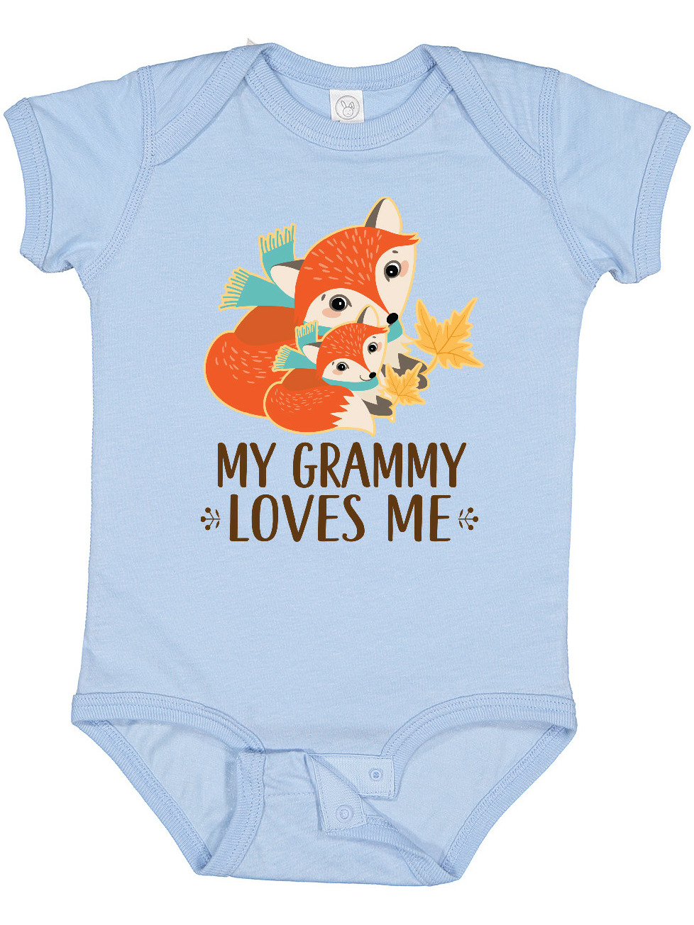 Inktastic My Grammy Loves Me Fox Boys or Girls Baby Bodysuit - Walmart.com
