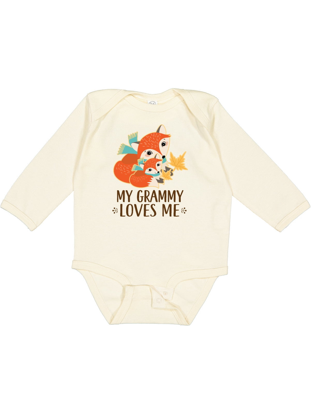 Inktastic My Grammy Loves Me Fox Boys or Girls Long Sleeve Baby Bodysuit - Walmart.com