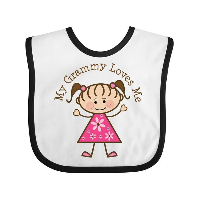 Inktastic My Grammy Loves Me Girls Baby Bib - Walmart.com