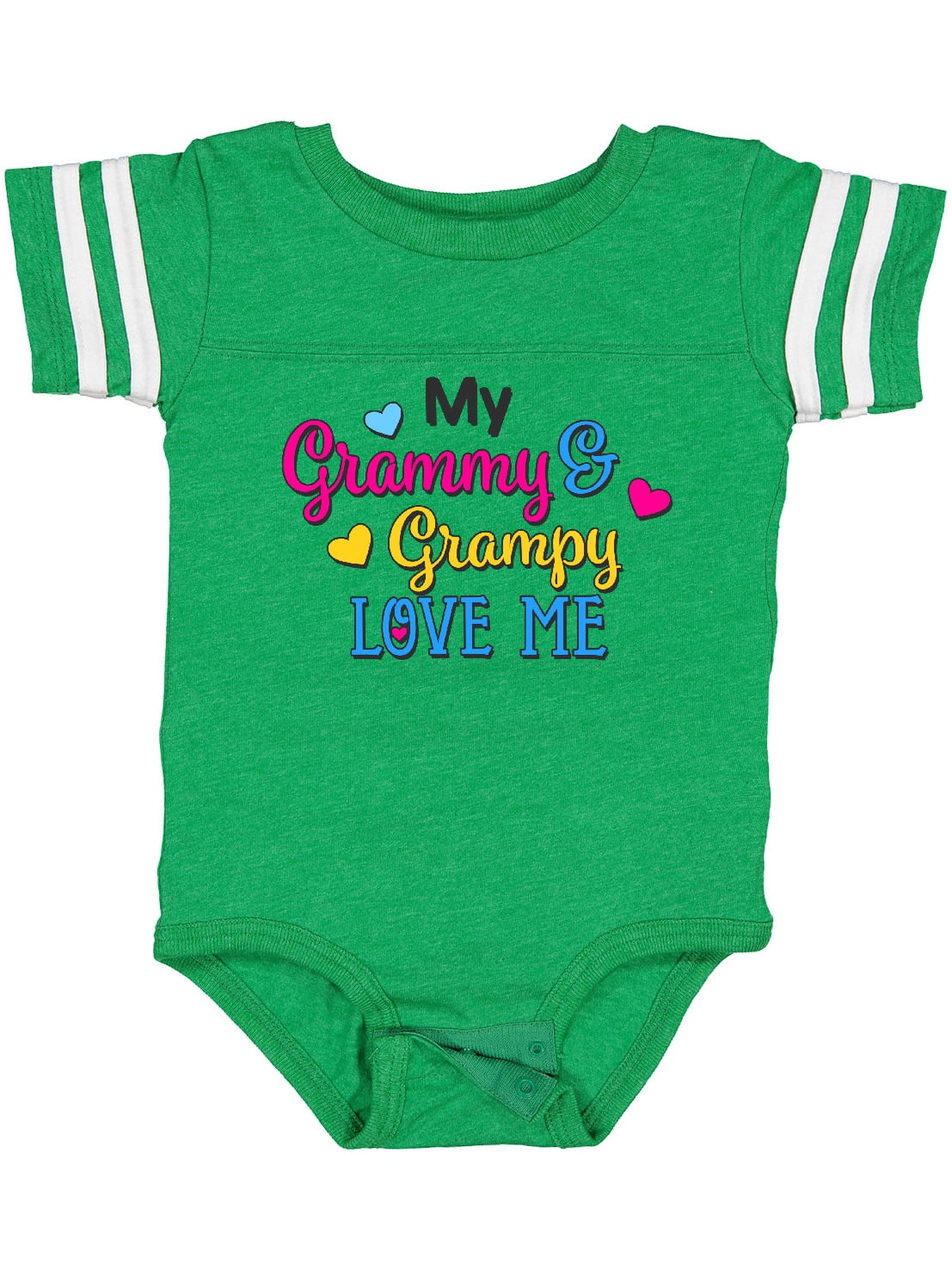 Inktastic My Grammy and Grampy Love Me with Hearts Boys or Girls Baby Bodysuit - Walmart.com