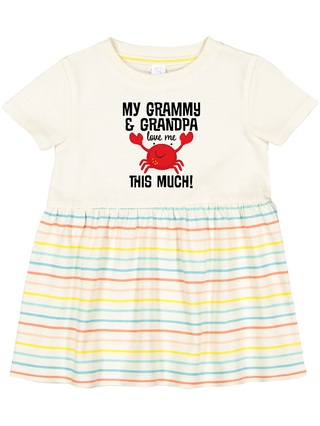 Inktastic My Grammy and Grandpa Love Me Girls Baby Dress - Walmart.com