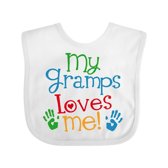 Inktastic My Gramps Loves Me Boys or Girls Baby Bib - Walmart.com