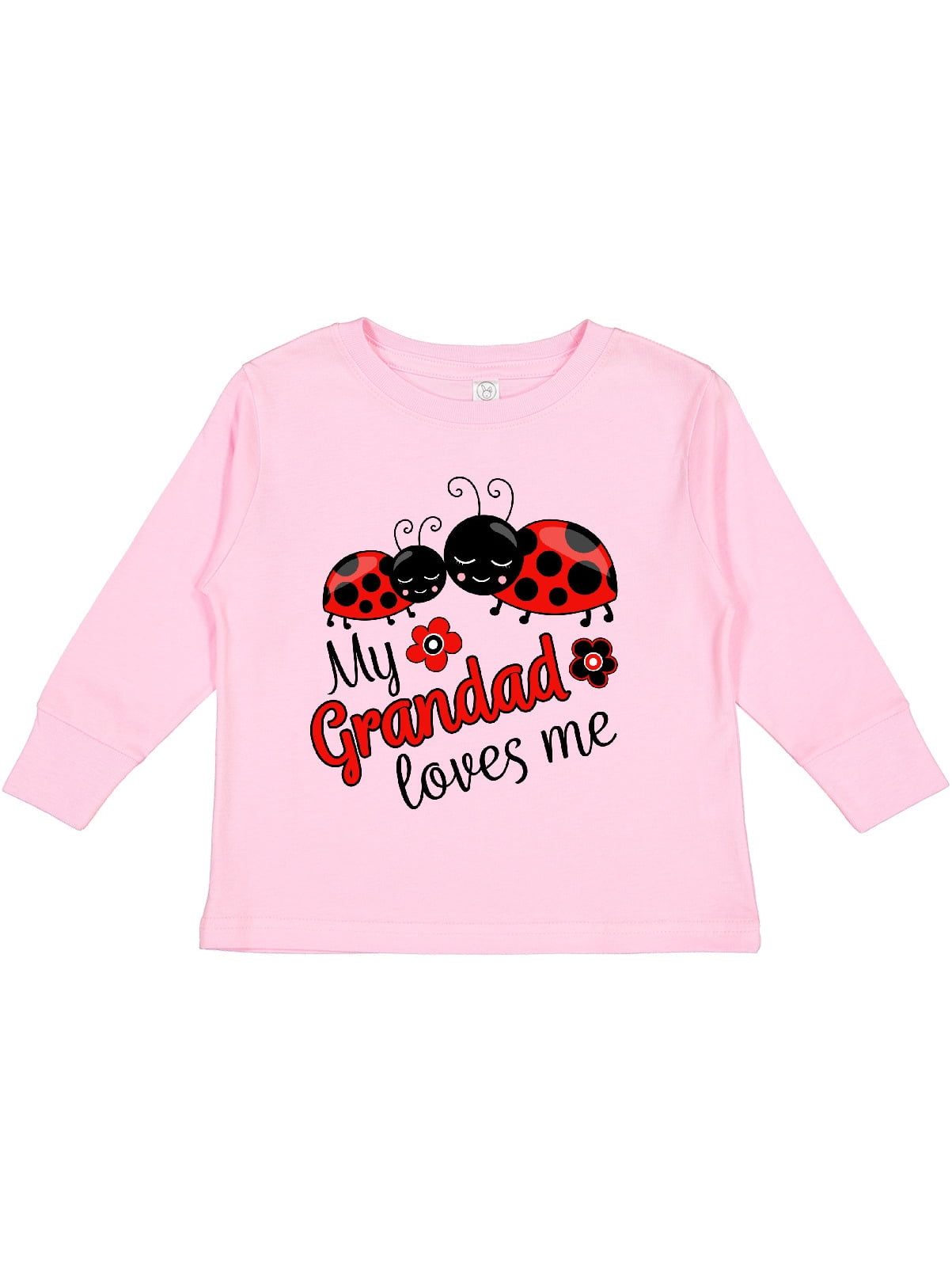Inktastic My Grandad Loves Me Cute Ladybugs Boys or Girls Long Sleeve Toddler T-Shirt - Walmart.com
