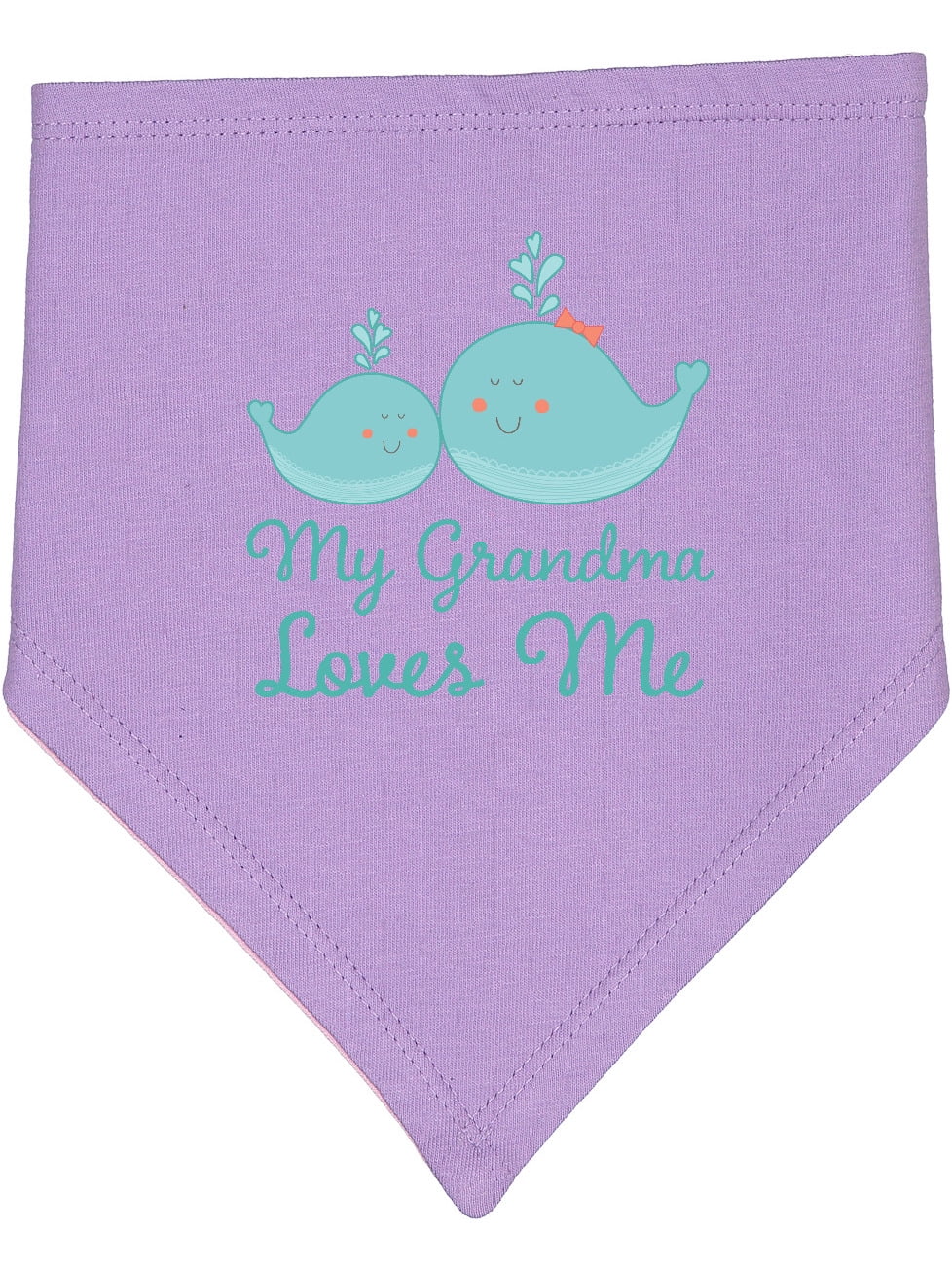 Inktastic My Grandma Loves Me Baby Bandana Bib - Walmart.com