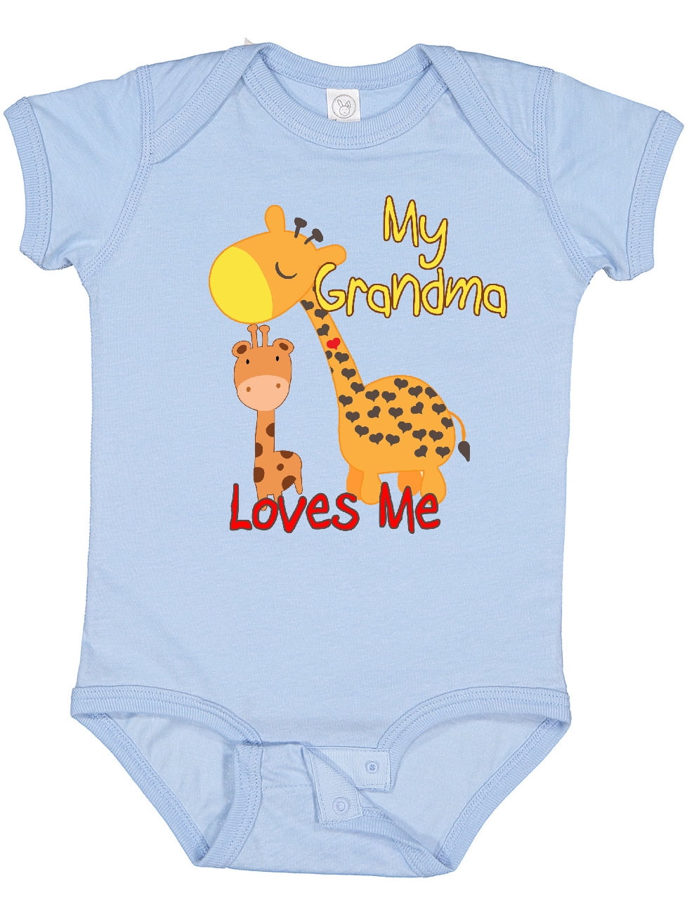 Inktastic My Grandma Loves Me Giraffe Boys or Girls Baby Bodysuit - Walmart.com