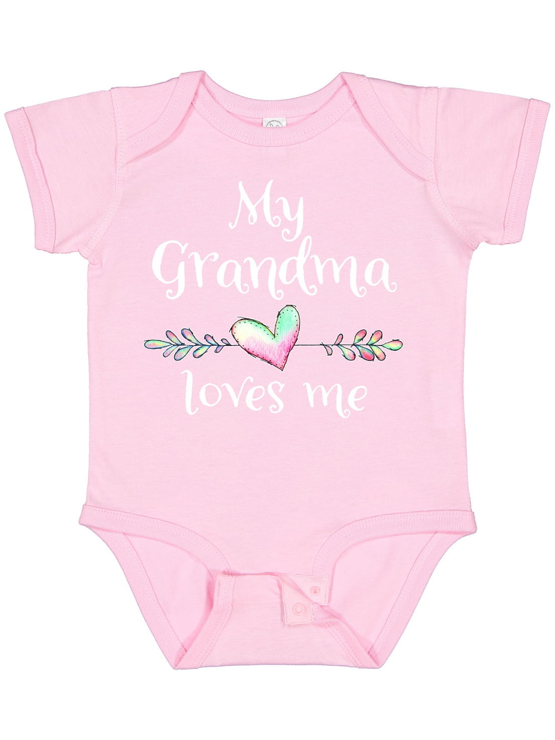 Inktastic My Grandma Loves Me Heart Grandchild Boys or Girls Baby Bodysuit - Walmart.com