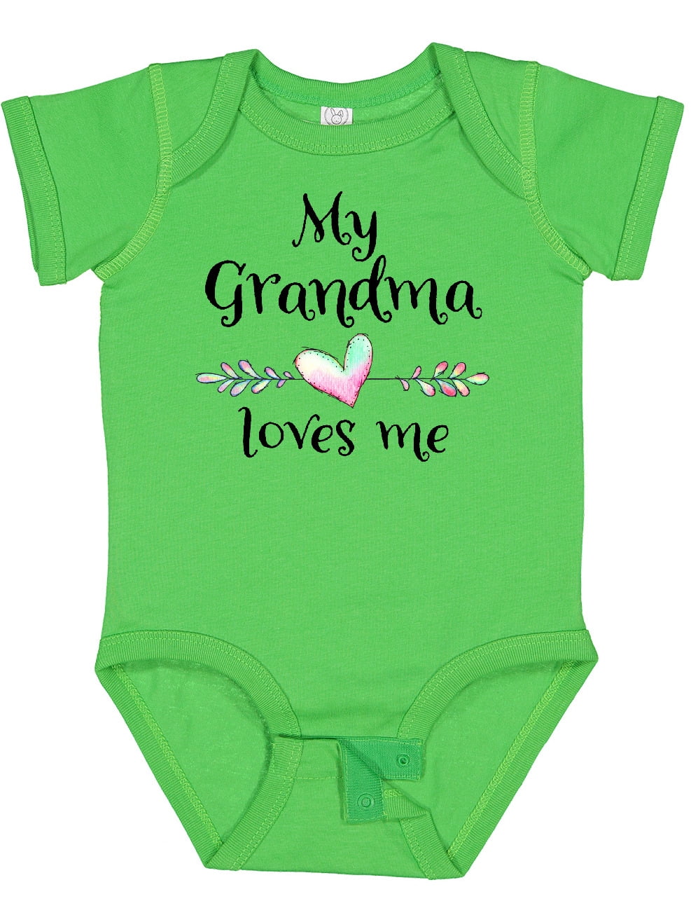 Inktastic My Grandma Loves Me- Heart Grandchild Boys or Girls Baby Bodysuit - Walmart.com