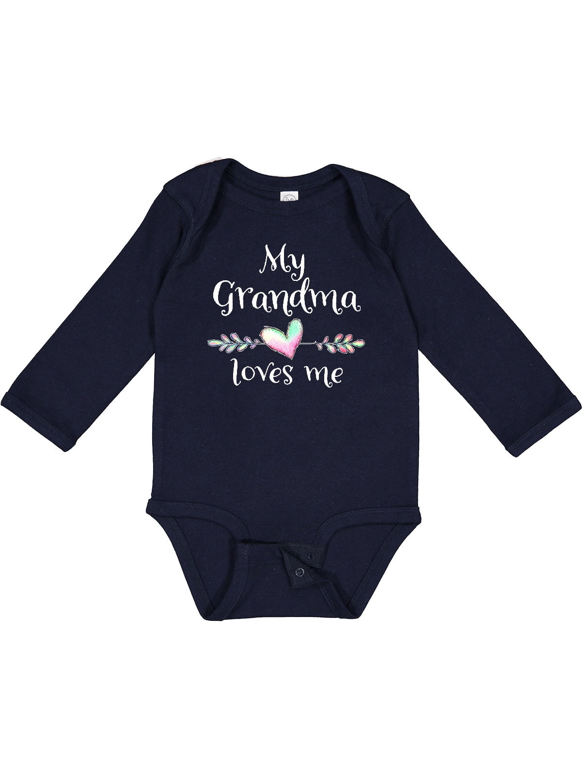 Inktastic My Grandma Loves Me Heart Grandchild Boys or Girls Long Sleeve Baby Bodysuit - Walmart.com