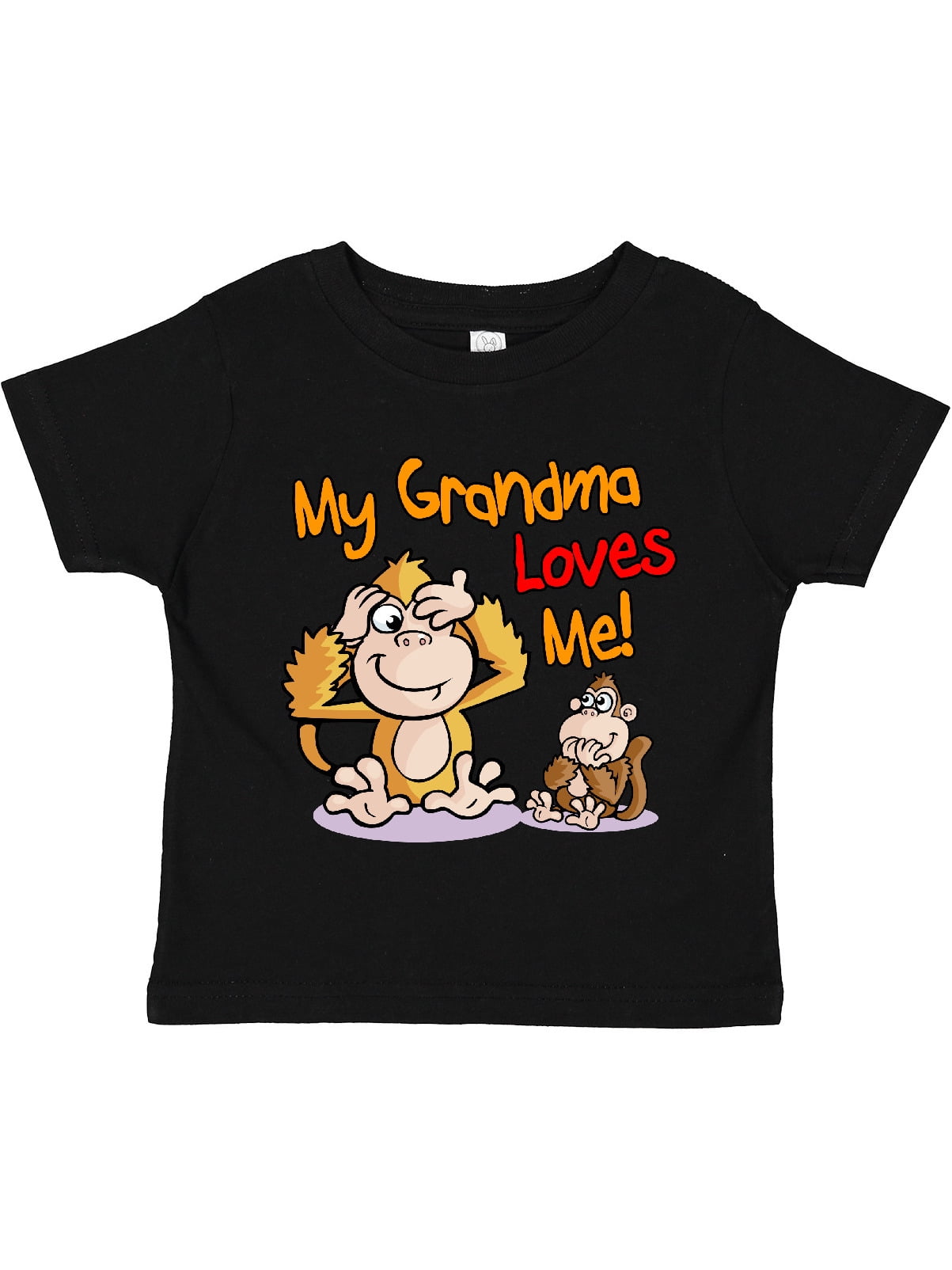 Inktastic My Grandma Loves Me Monkey Boys or Girls Toddler T-Shirt - Walmart.com