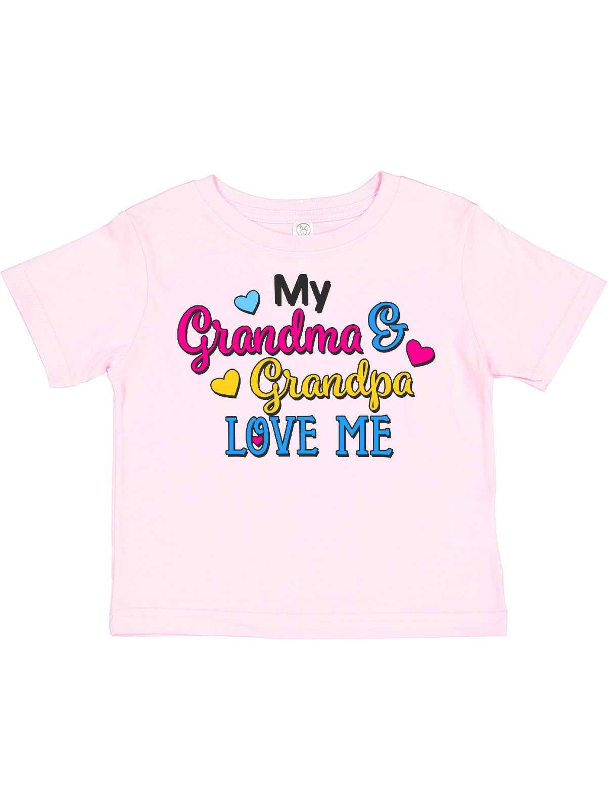 Inktastic My Grandma and Grandpa Love Me with Hearts Boys or Girls Toddler T-Shirt - Walmart.com