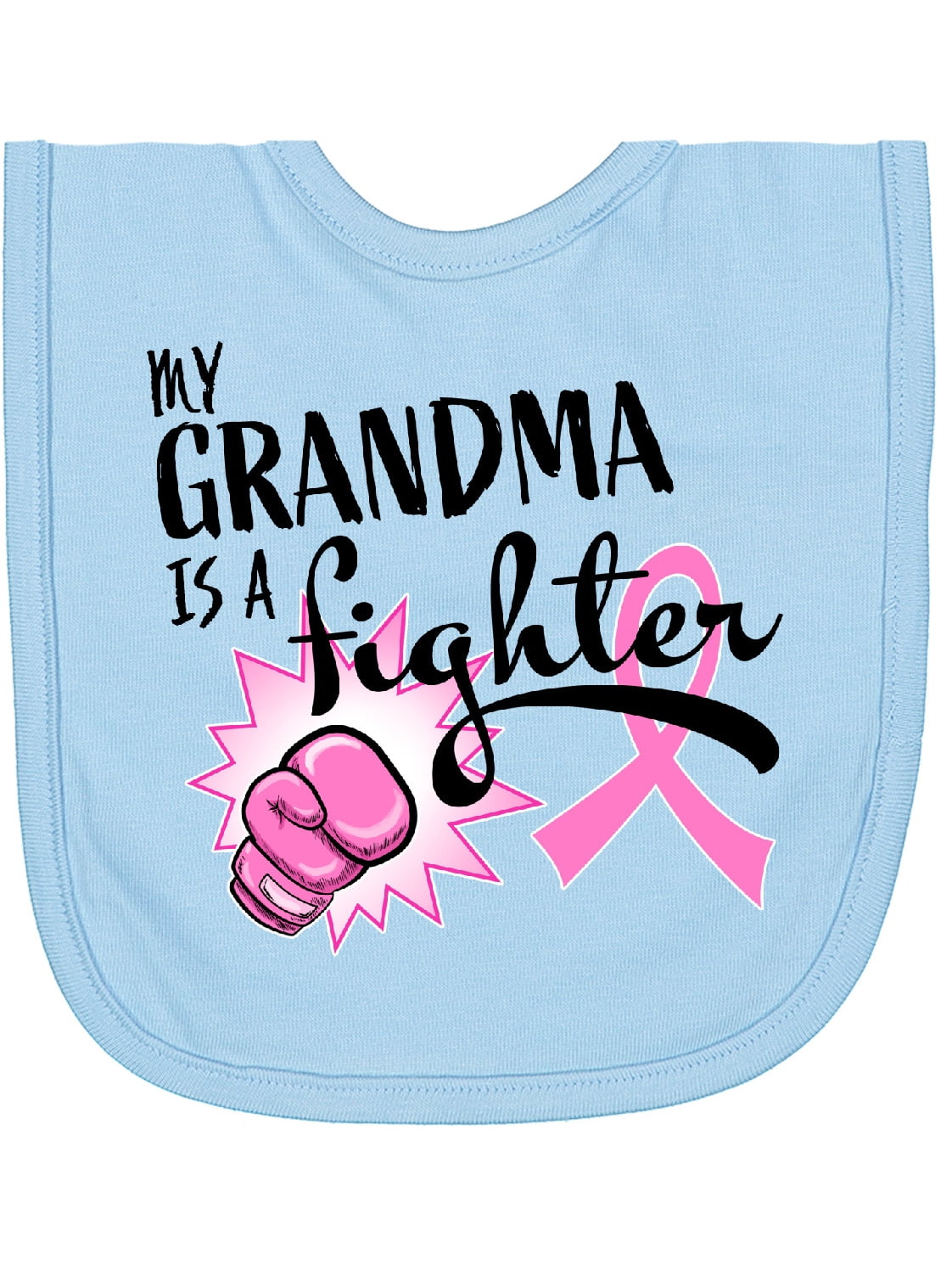 Inktastic My Grandma is a Fighter Breast Cancer Awareness Newborn Bib ...