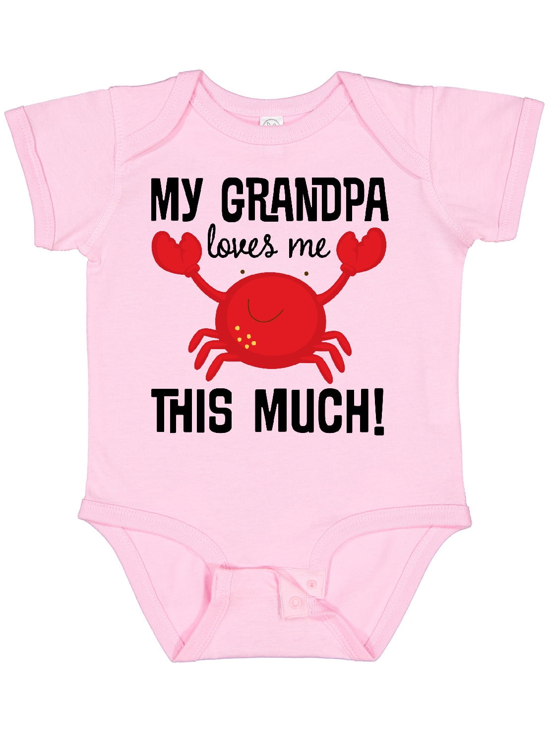 Inktastic My Grandpa Loves Me Crab Boys or Girls Baby Bodysuit - Walmart.com