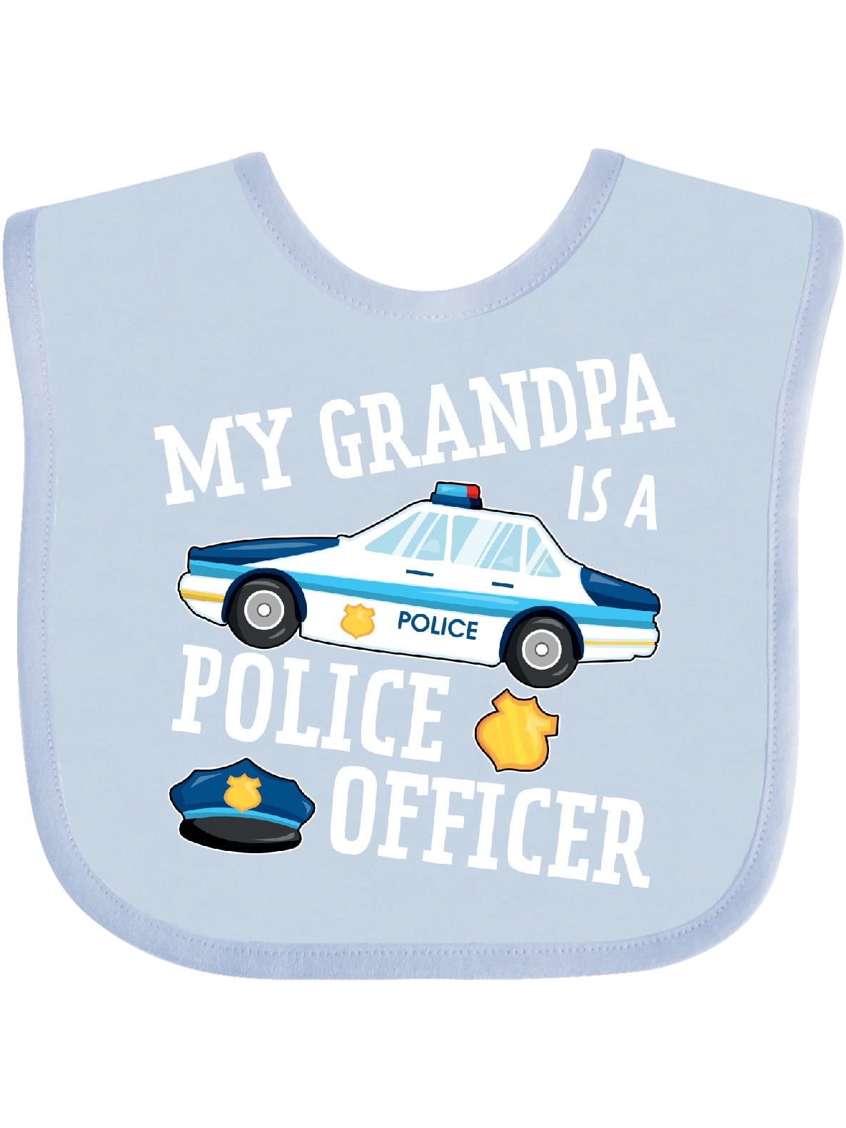 Inktastic My Grandpa is a Police Officer Boys or Girls Baby Bib ...