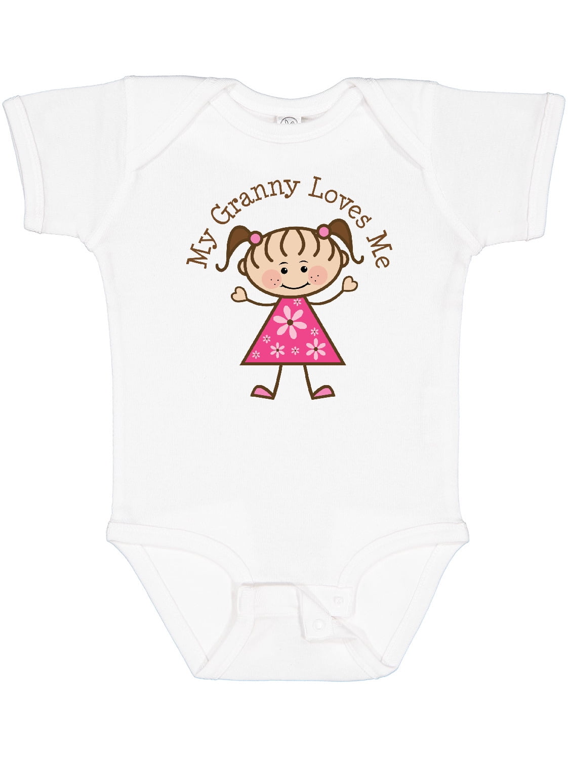 Inktastic My Granny Loves Me Girls Baby Bodysuit - Walmart.com
