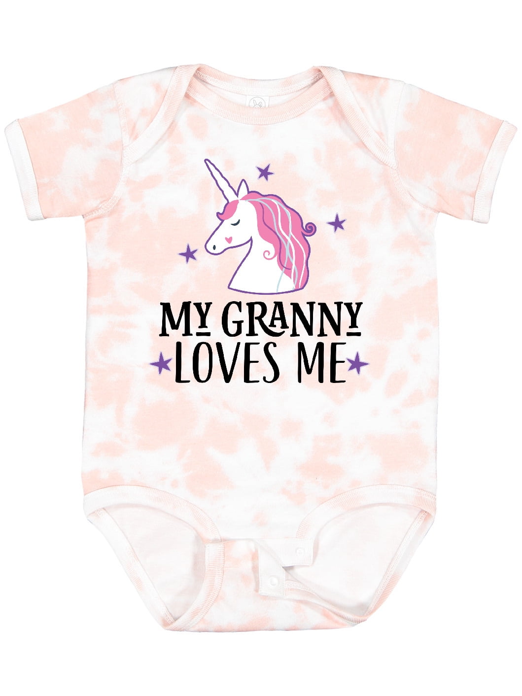 Inktastic My Granny Loves Me Unicorn Girls Baby Bodysuit - Walmart.com