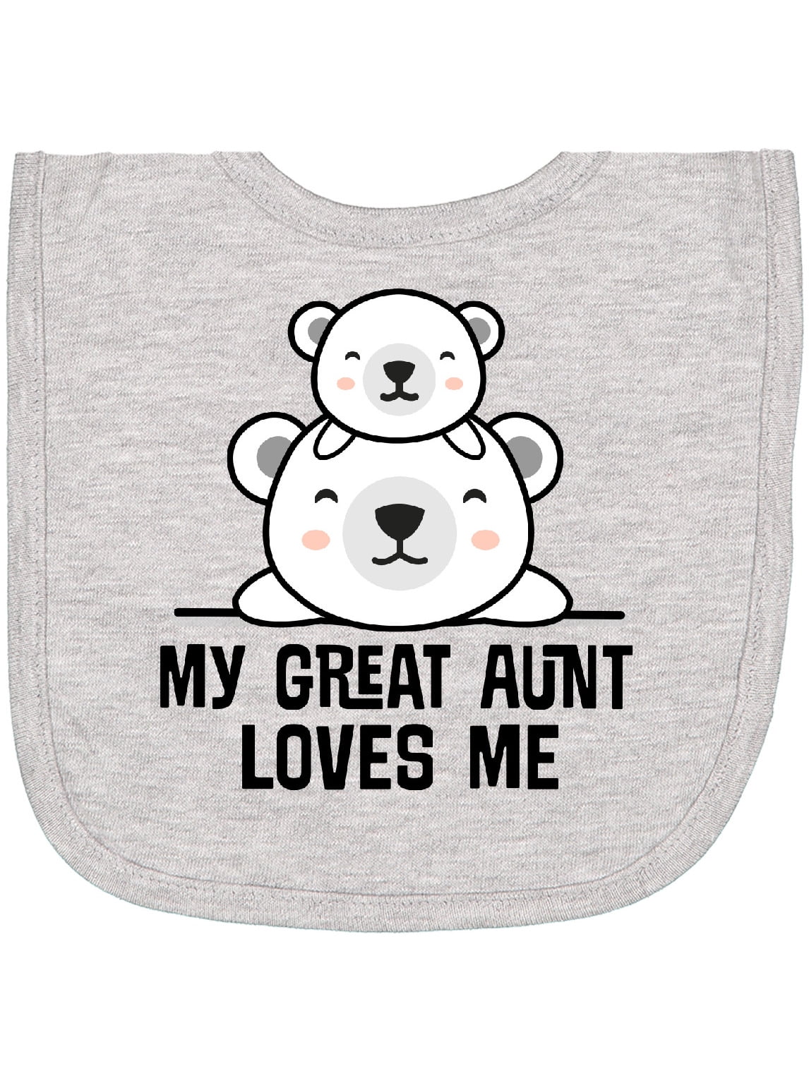 Inktastic My Great Aunt Loves Me Polar Bear Newborn Bib - Walmart.com
