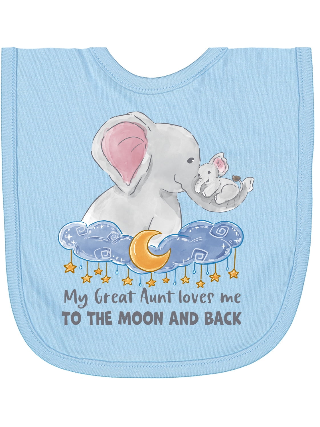 Inktastic My Great Aunt Loves Me to the Moon and Back Newborn Bib ...