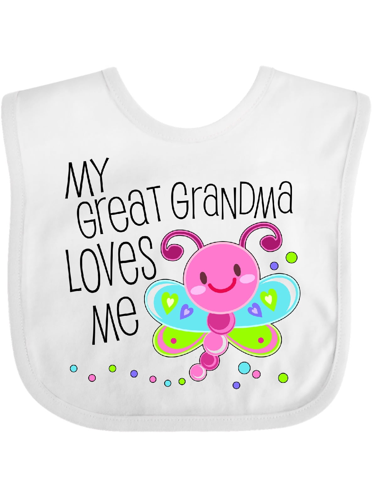 Inktastic My Great Grandma Loves Me Cute Dragonfly Boys or Girls Baby Bib - Walmart.com