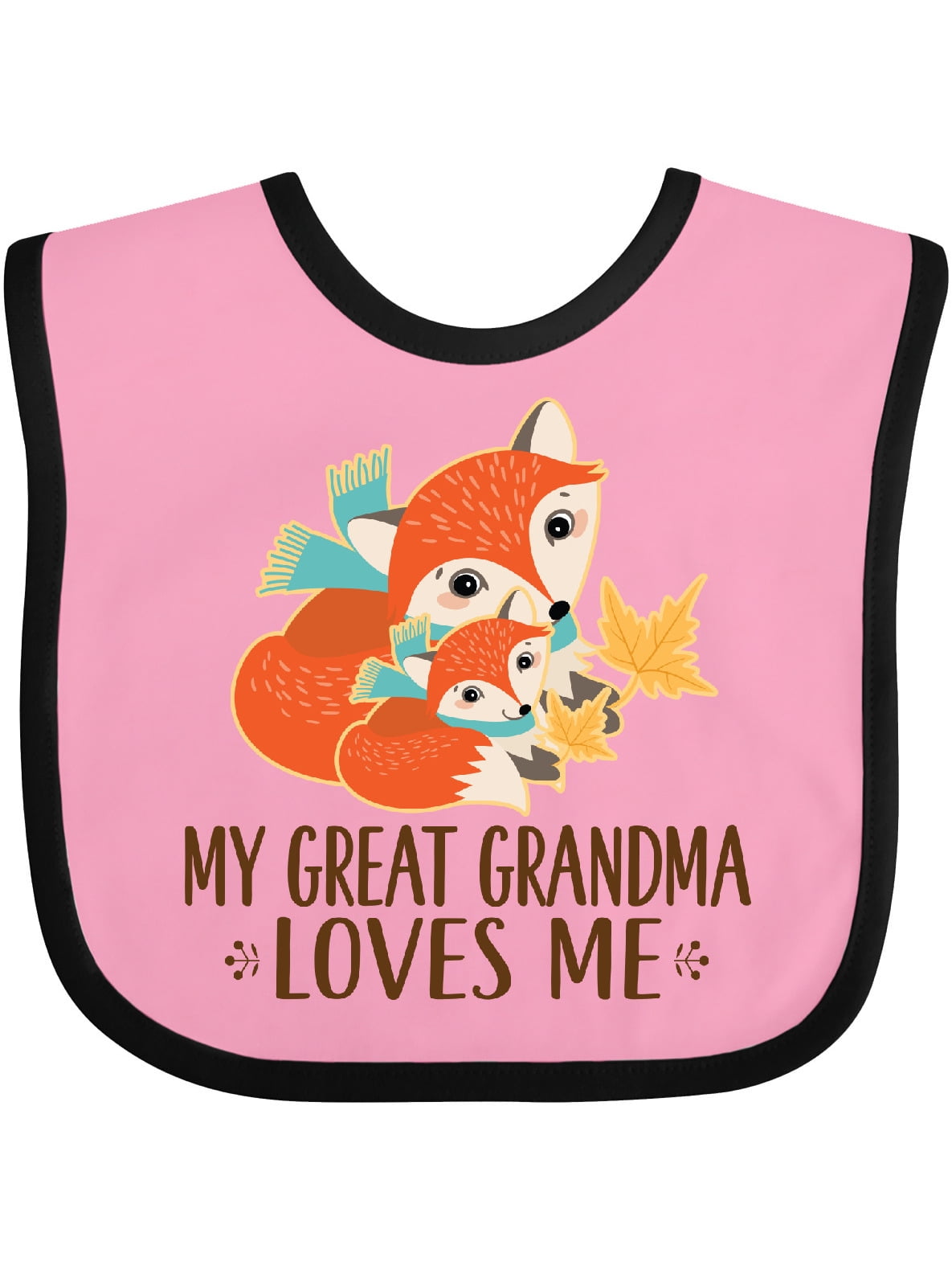 Inktastic My Great Grandma Loves Me Fox Boys or Girls Baby Bib - Walmart.com