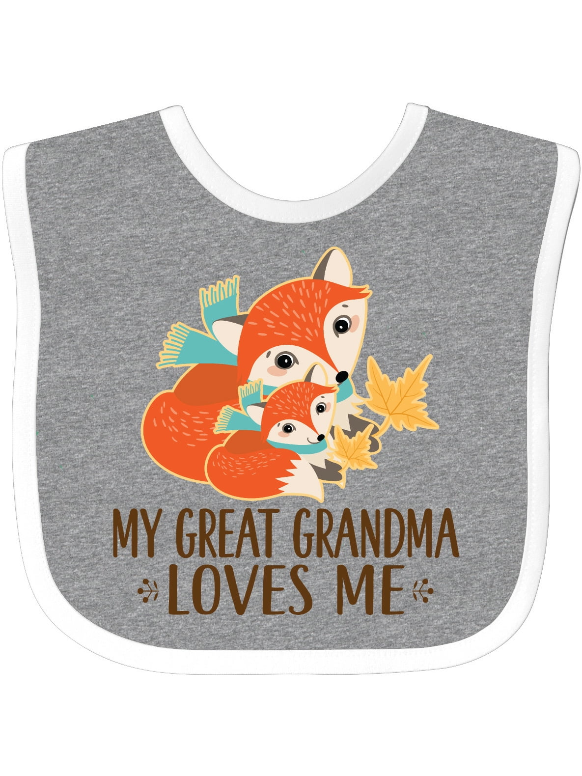 Inktastic My Great Grandma Loves Me Fox Boys or Girls Baby Bib - Walmart.com