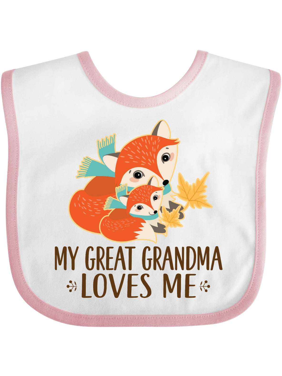 Inktastic My Great Grandma Loves Me Fox Boys or Girls Baby Bib - Walmart.com