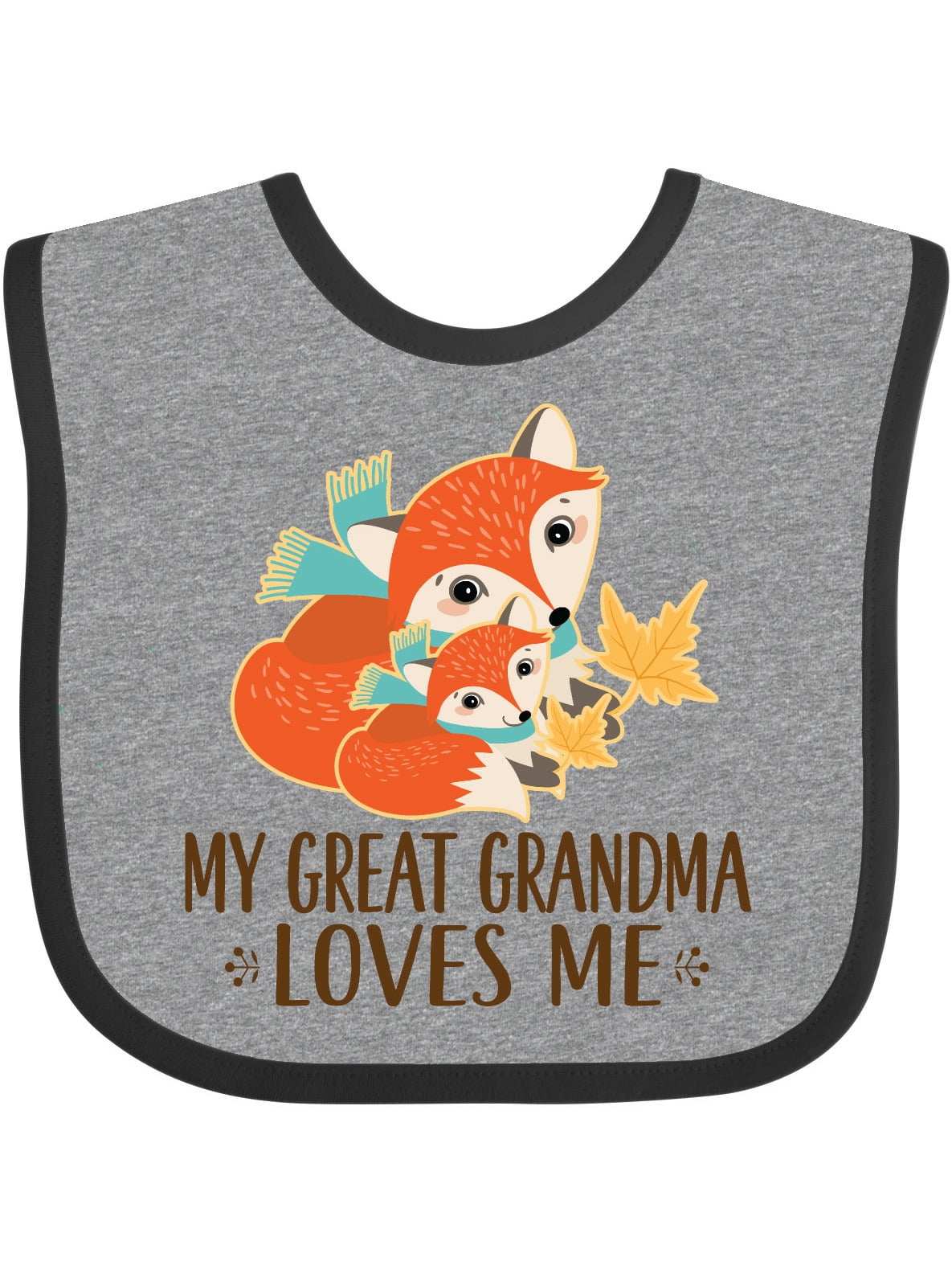 Inktastic My Great Grandma Loves Me Fox Boys or Girls Baby Bib - Walmart.com