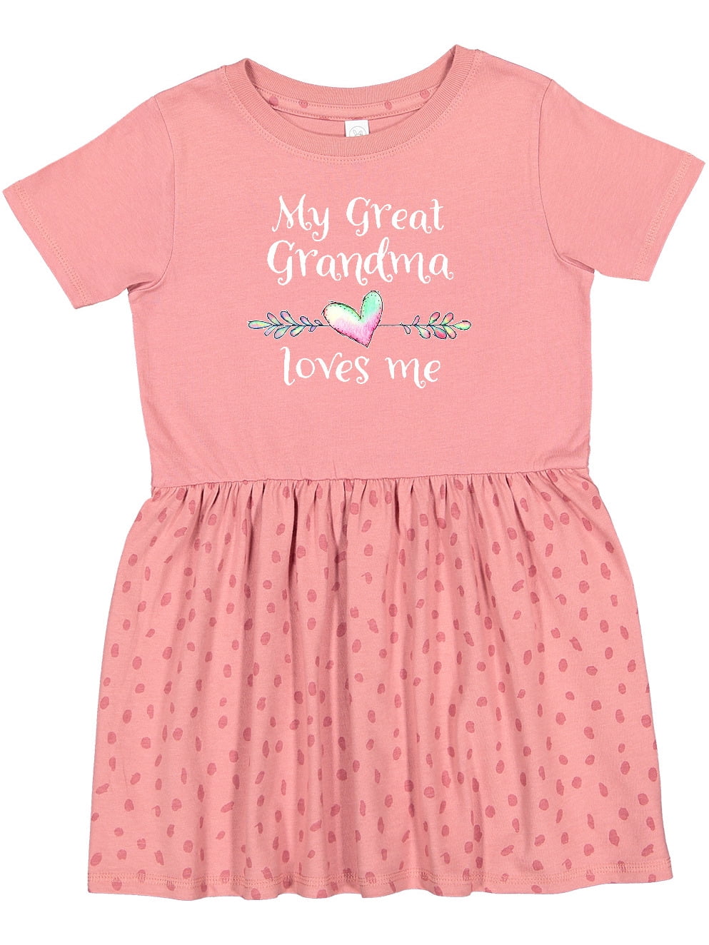 Inktastic My Great Grandma Loves Me Heart Great Grandchild Girls Toddler Dress - Walmart.com
