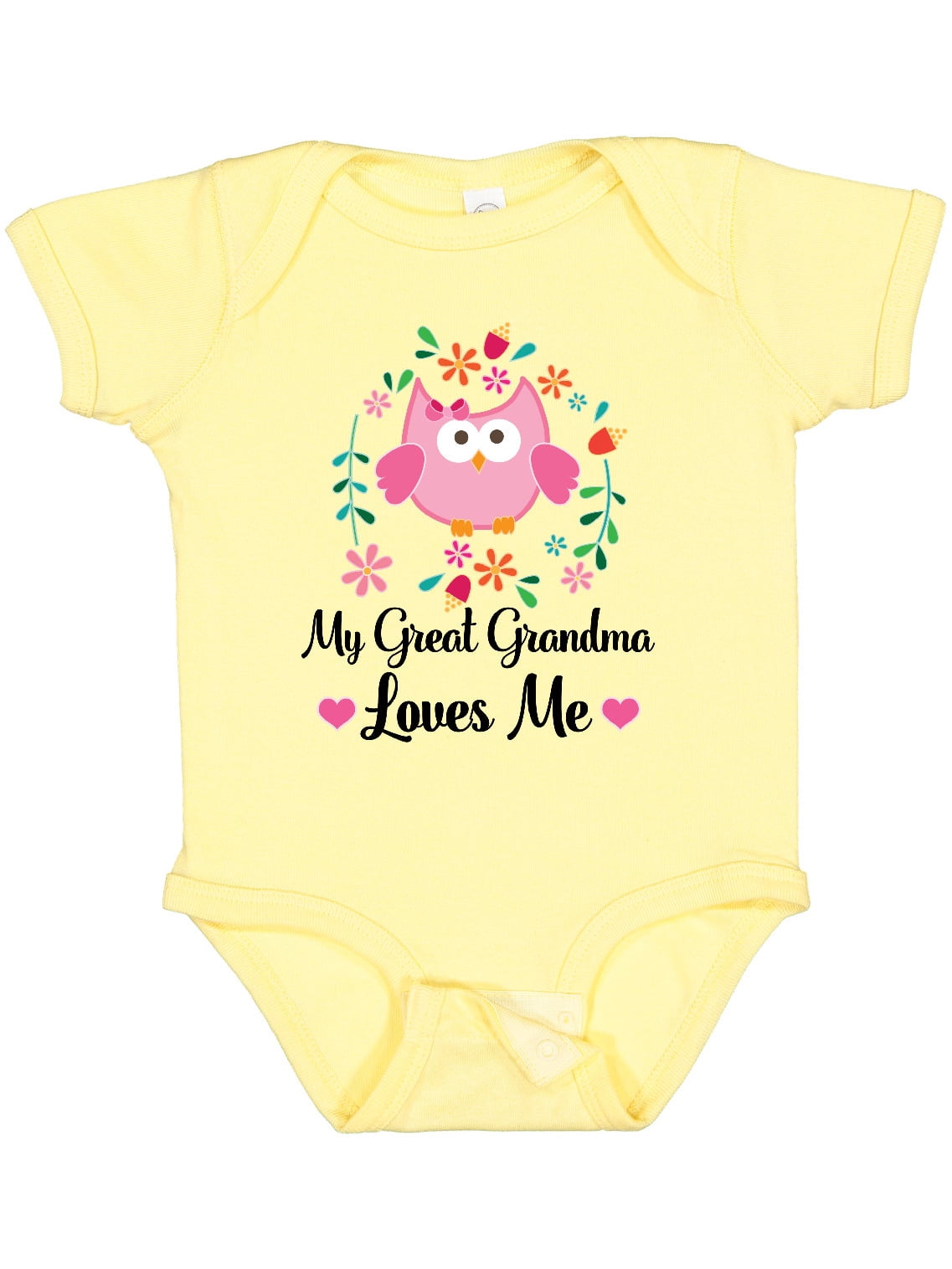 Inktastic My Great Grandma Loves Me Owl Girls Baby Bodysuit - Walmart.com