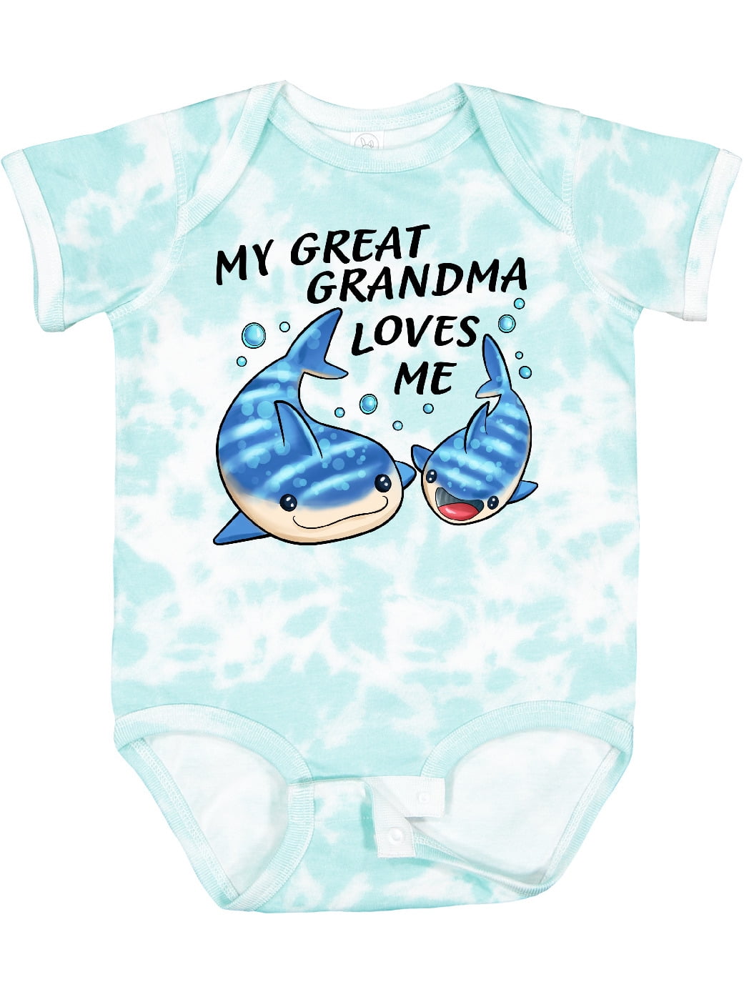 Inktastic My Great Grandma Loves Me- Whale Shark Boys or Girls Baby Bodysuit - Walmart.com