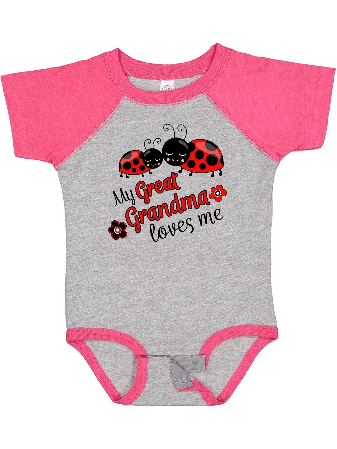 Inktastic My Great Grandma Loves Me with Cute Ladybugs Boys or Girls Baby Bodysuit - Walmart.com