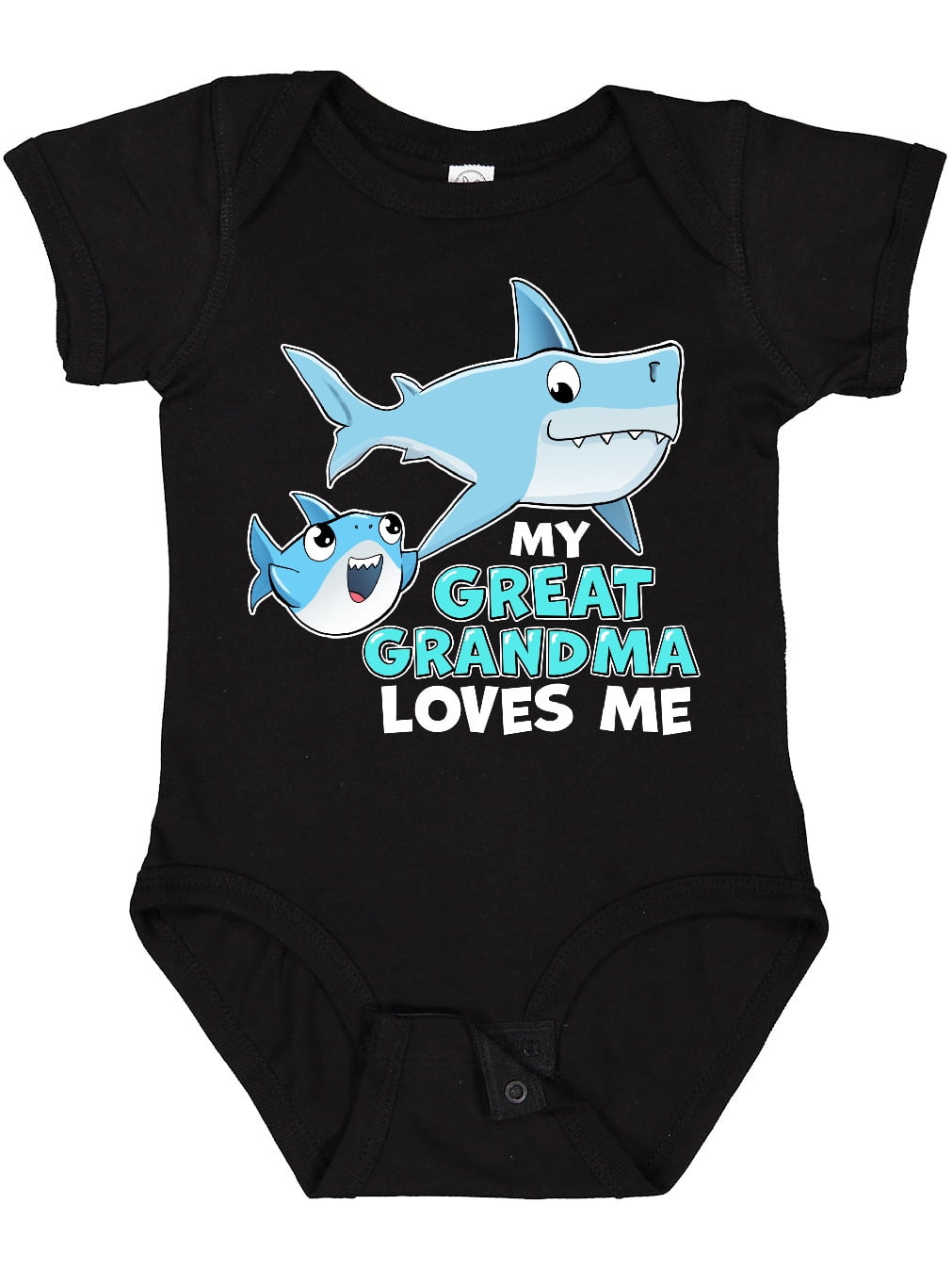 Inktastic My Great Grandma Loves Me with Cute Sharks Boys or Girls Baby Bodysuit - Walmart.com