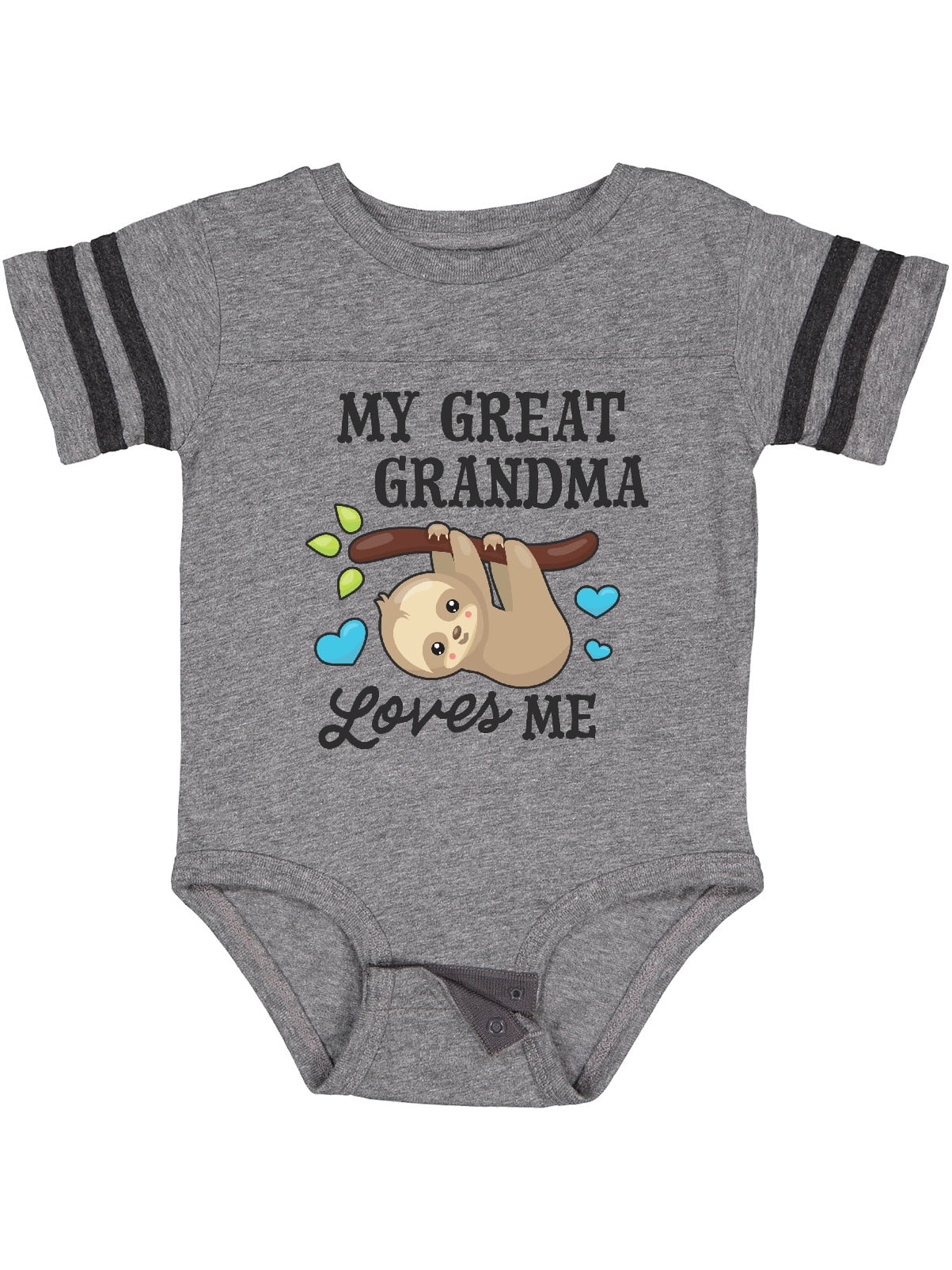 Inktastic My Great Grandma Loves Me with Sloth and Hearts Boys or Girls Baby Bodysuit - Walmart.com