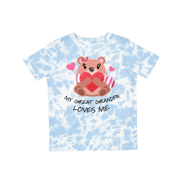 Inktastic My Great Grandpa Loves Me- Bear and Hearts Boys or Girls Toddler T-Shirt - Walmart.com