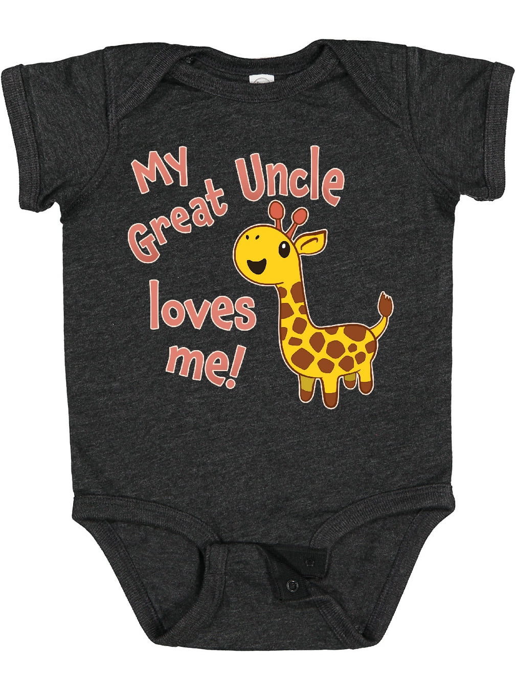 Inktastic My Great Uncle Loves Me- Cute Giraffe Boys or Girls Baby Bodysuit - Walmart.com