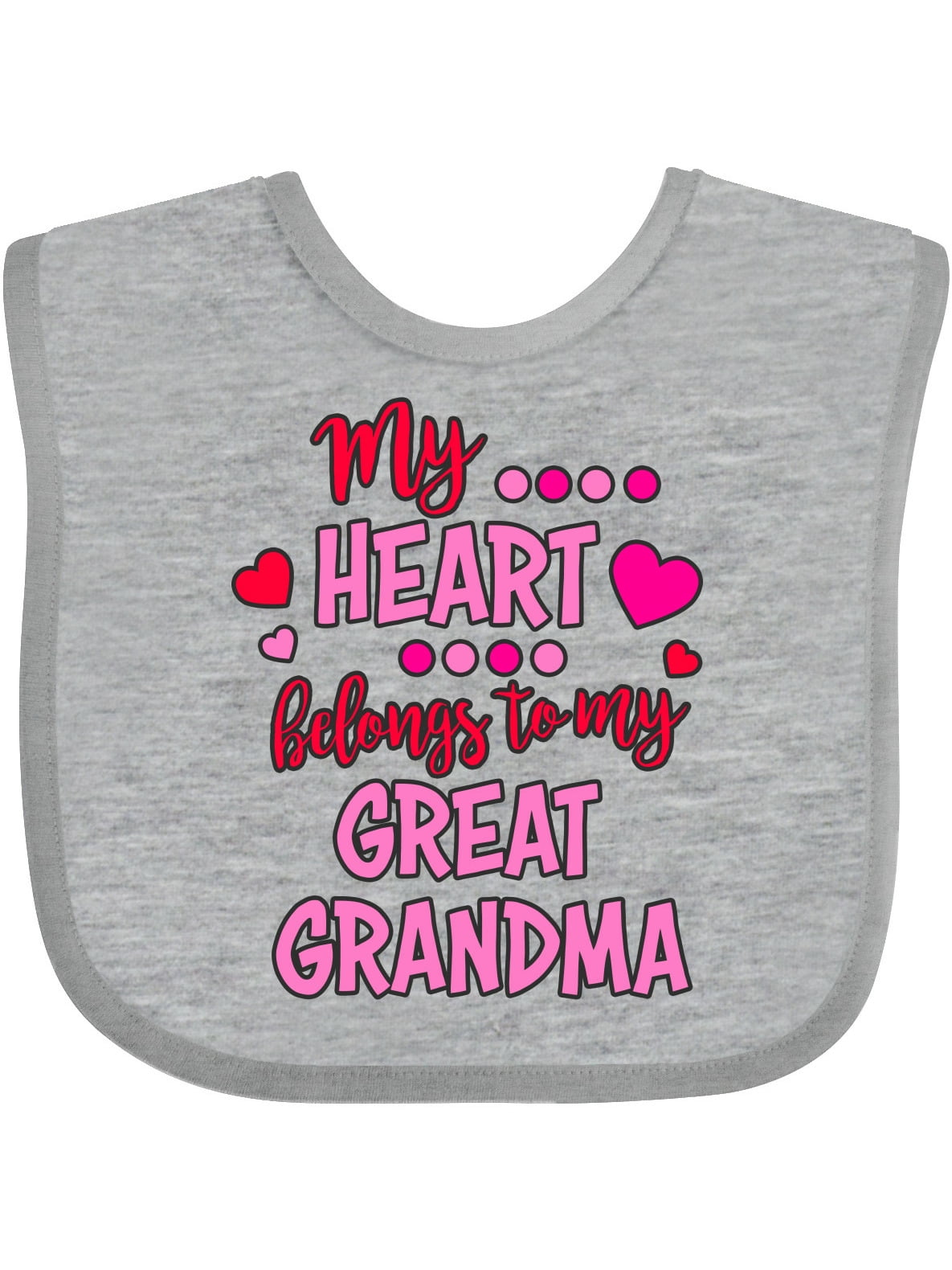 Inktastic My Heart Belongs to My Great Grandma Boys or Girls Baby Bib - Walmart.com