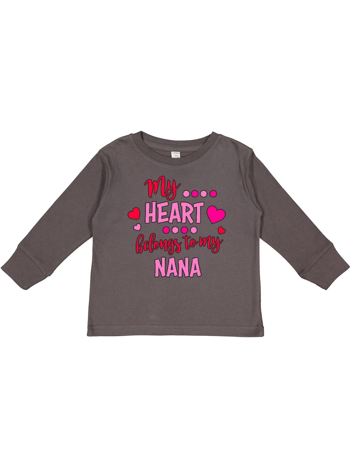 Inktastic My Heart Belongs to My Nana Boys or Girls Long Sleeve Toddler T-Shirt - Walmart.com