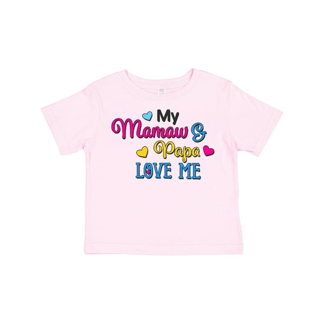 Inktastic My Mamaw and Papa Love Me with Hearts Boys or Girls Toddler T-Shirt - Walmart.com