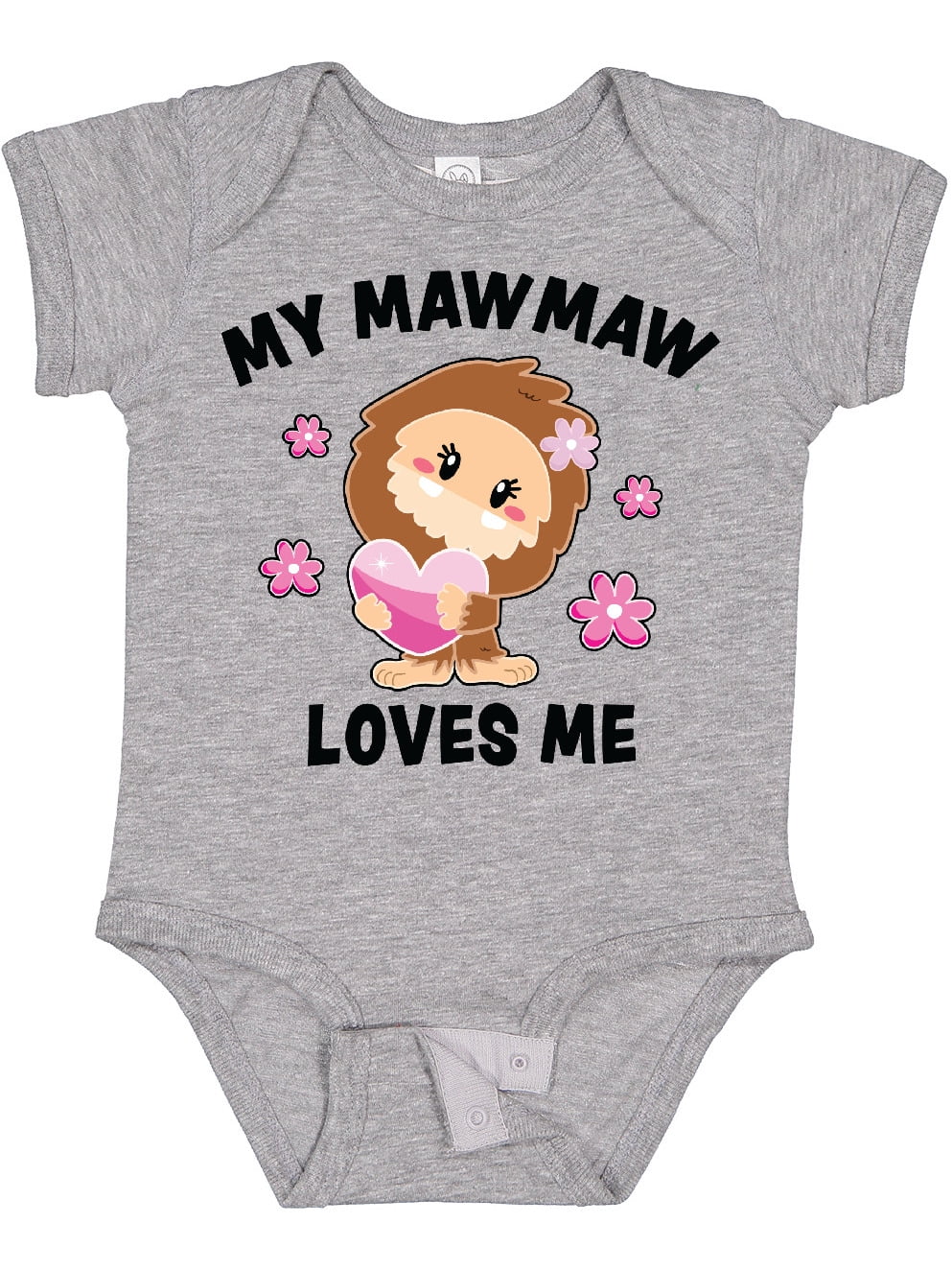 Inktastic My Mawmaw Loves Me with Bigfoot Girls Baby Bodysuit - Walmart.com