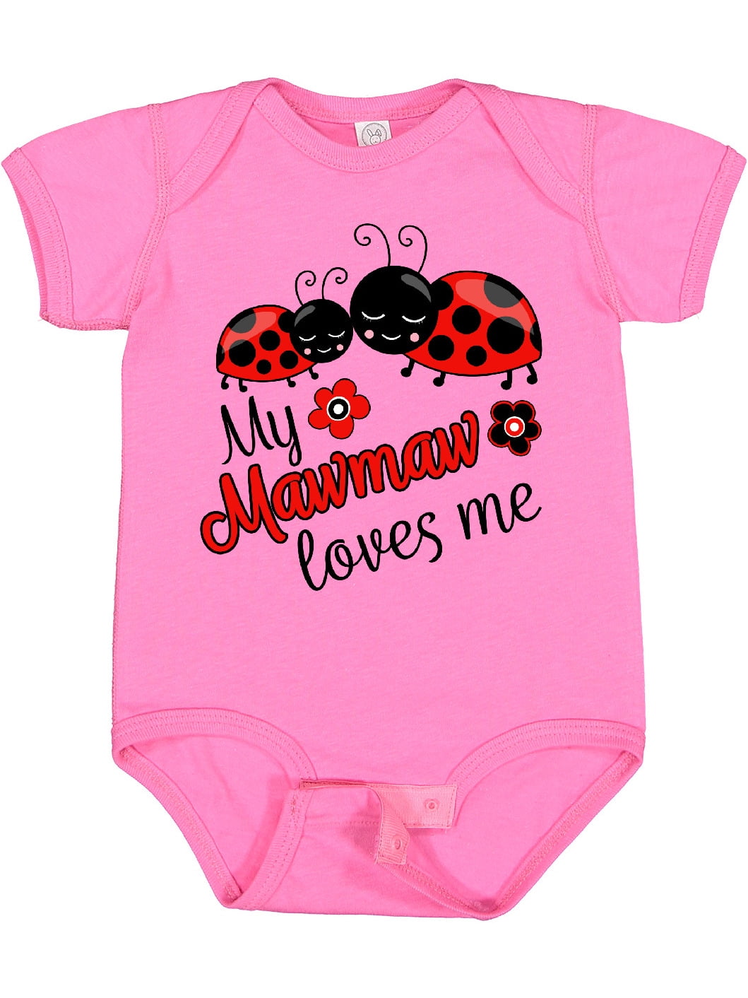 Inktastic My Mawmaw Loves Me with Cute Ladybugs Boys or Girls Baby Bodysuit - Walmart.com