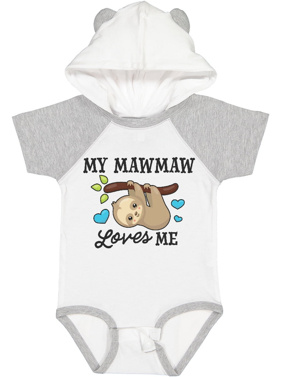 Inktastic My Mawmaw Loves Me with Sloth and Hearts Boys or Girls Baby Bodysuit - Walmart.com