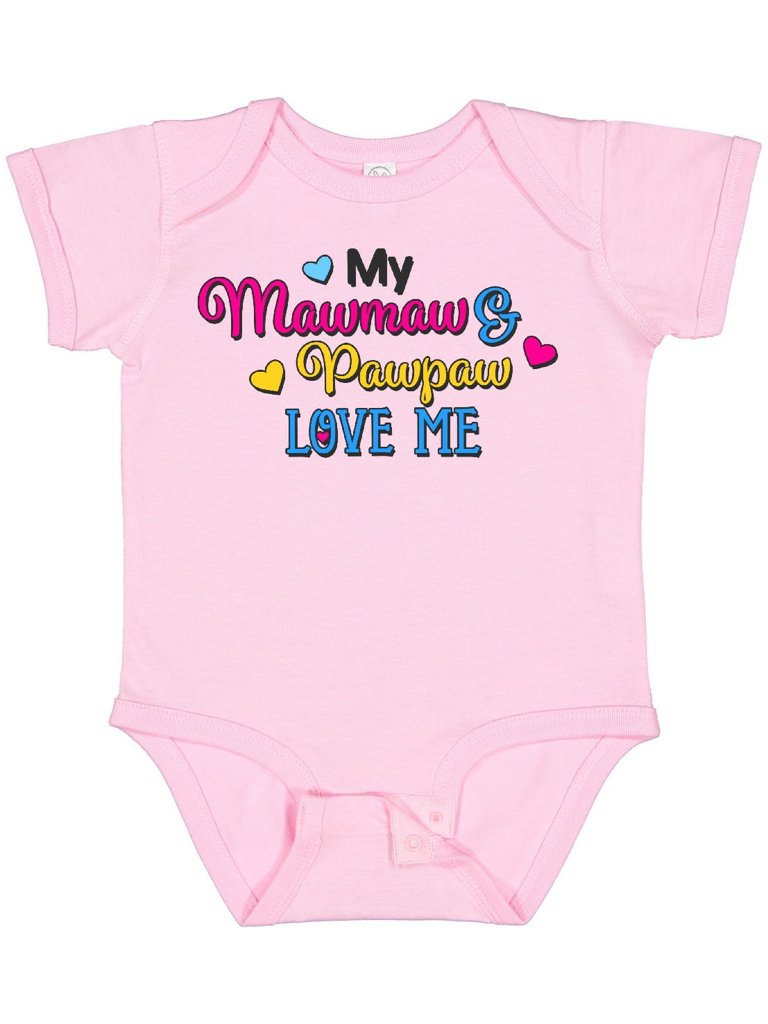 Inktastic My Mawmaw and Pawpaw Love Me with Hearts Boys or Girls Baby Bodysuit - Walmart.com