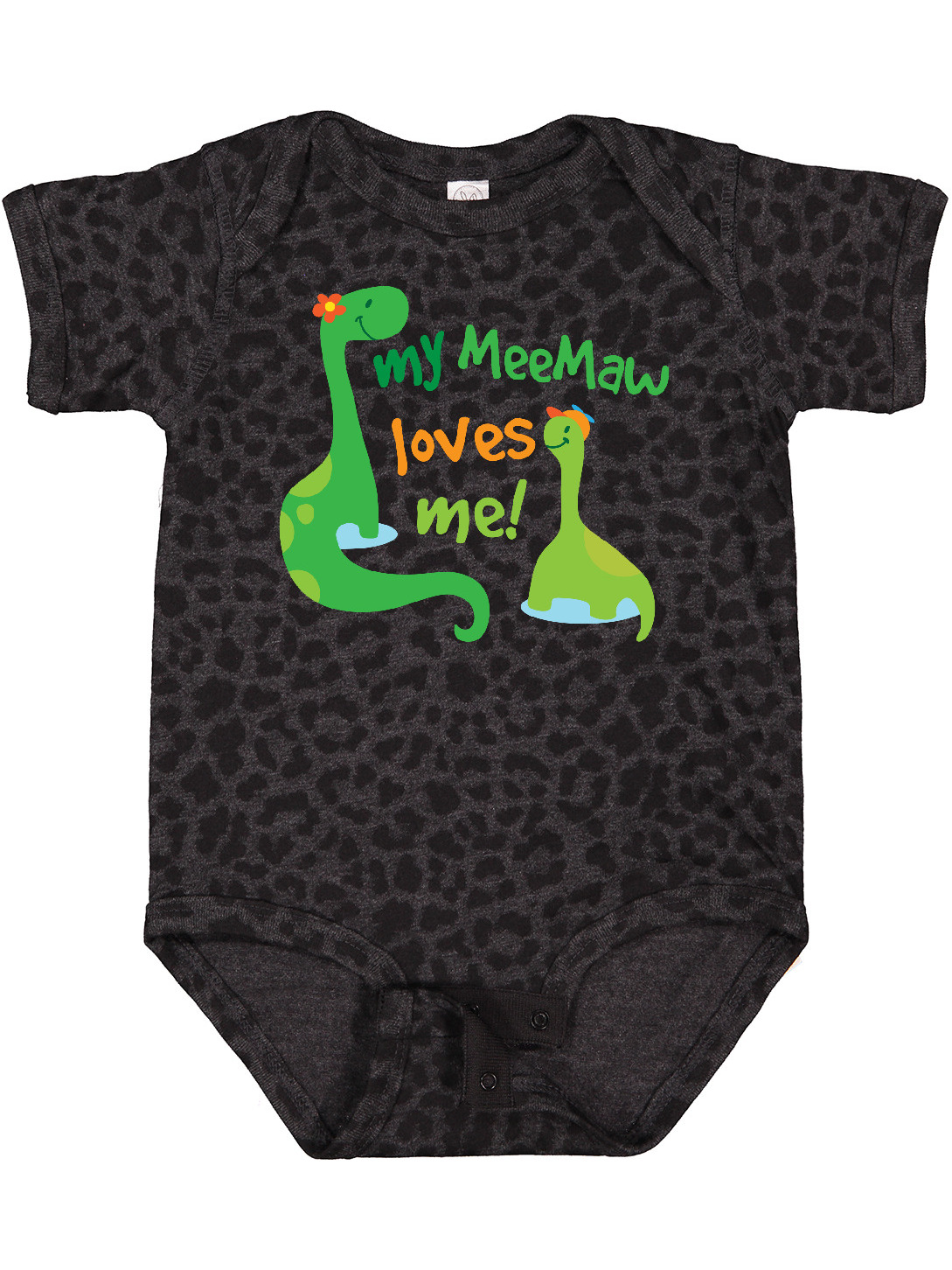 Inktastic My Meemaw Loves Me Grandson Dinosaur Boys Baby Bodysuit - Walmart.com