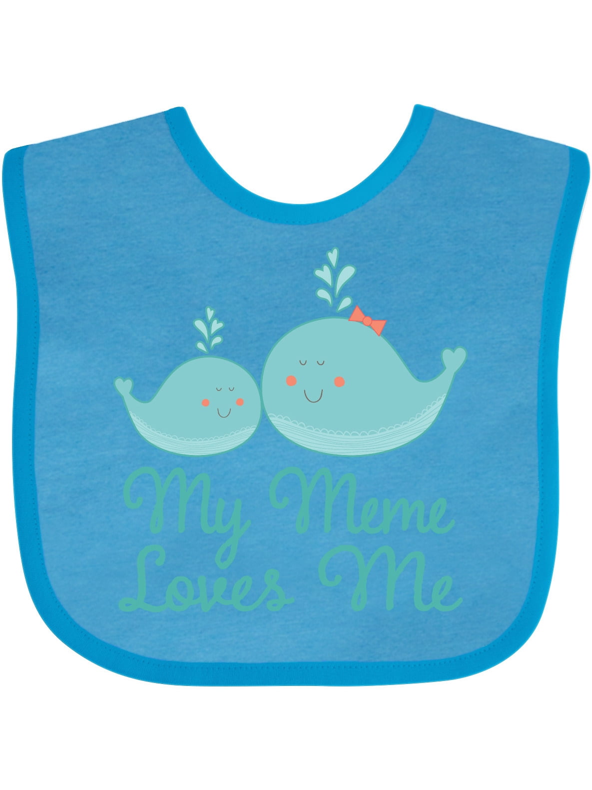 Inktastic My Meme Loves Me Whale Grandchild Boys or Girls Baby Bib ...