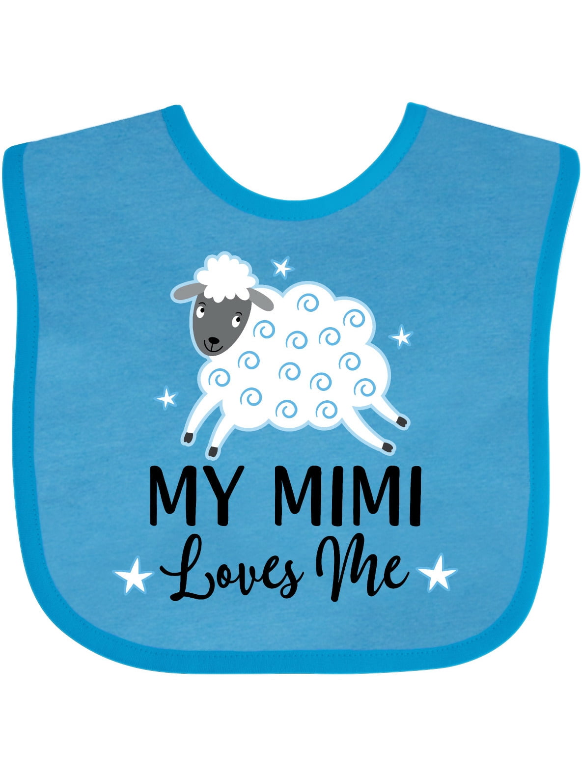 Inktastic My Mimi Loves Me Baby Lamb Boys or Girls Baby Bib - Walmart.com