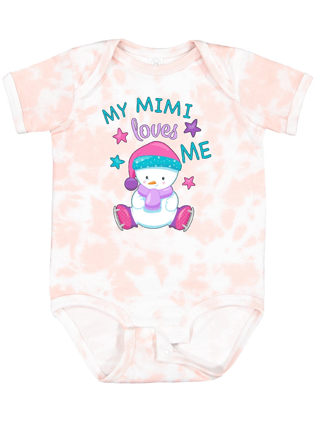 Inktastic My Mimi Loves Me Cute Snow Baby Boys or Girls Baby Bodysuit ...