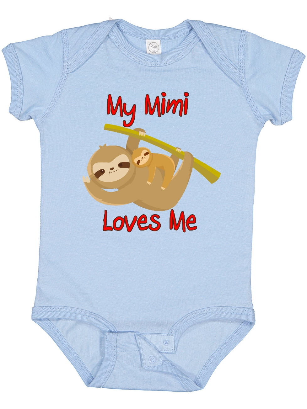 Inktastic My Mimi Loves Me Sloth Boys or Girls Baby Bodysuit - Walmart.com