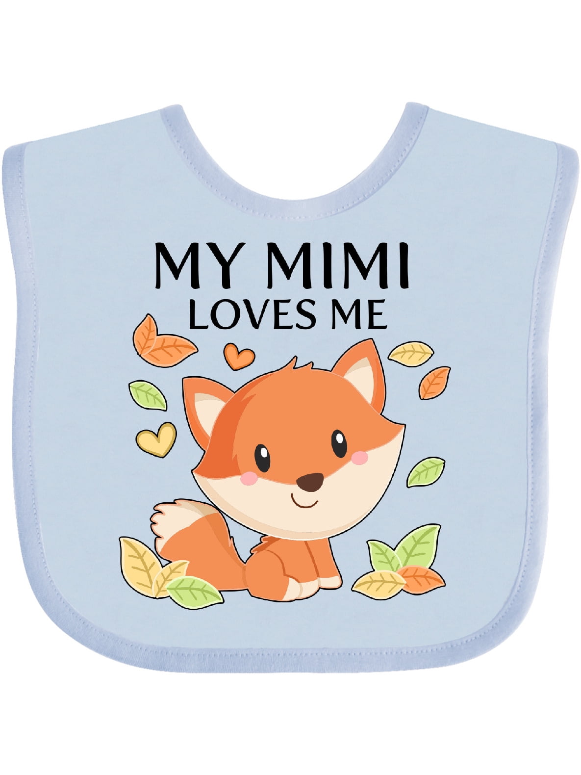 Inktastic My Mimi Loves Me- little fox Boys or Girls Baby Bib - Walmart.com