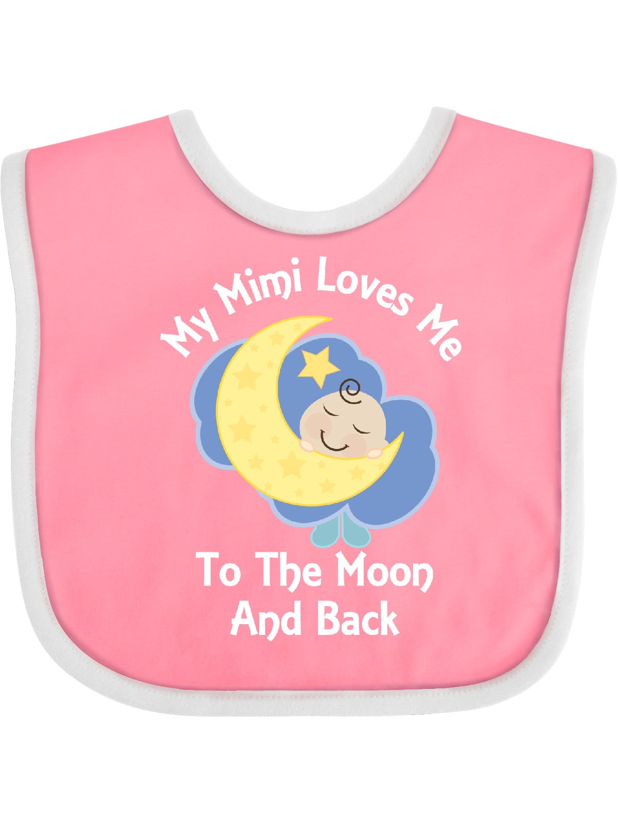 Inktastic My Mimi Loves Me to the Moon and Back Boys or Girls Baby Bib - Walmart.com